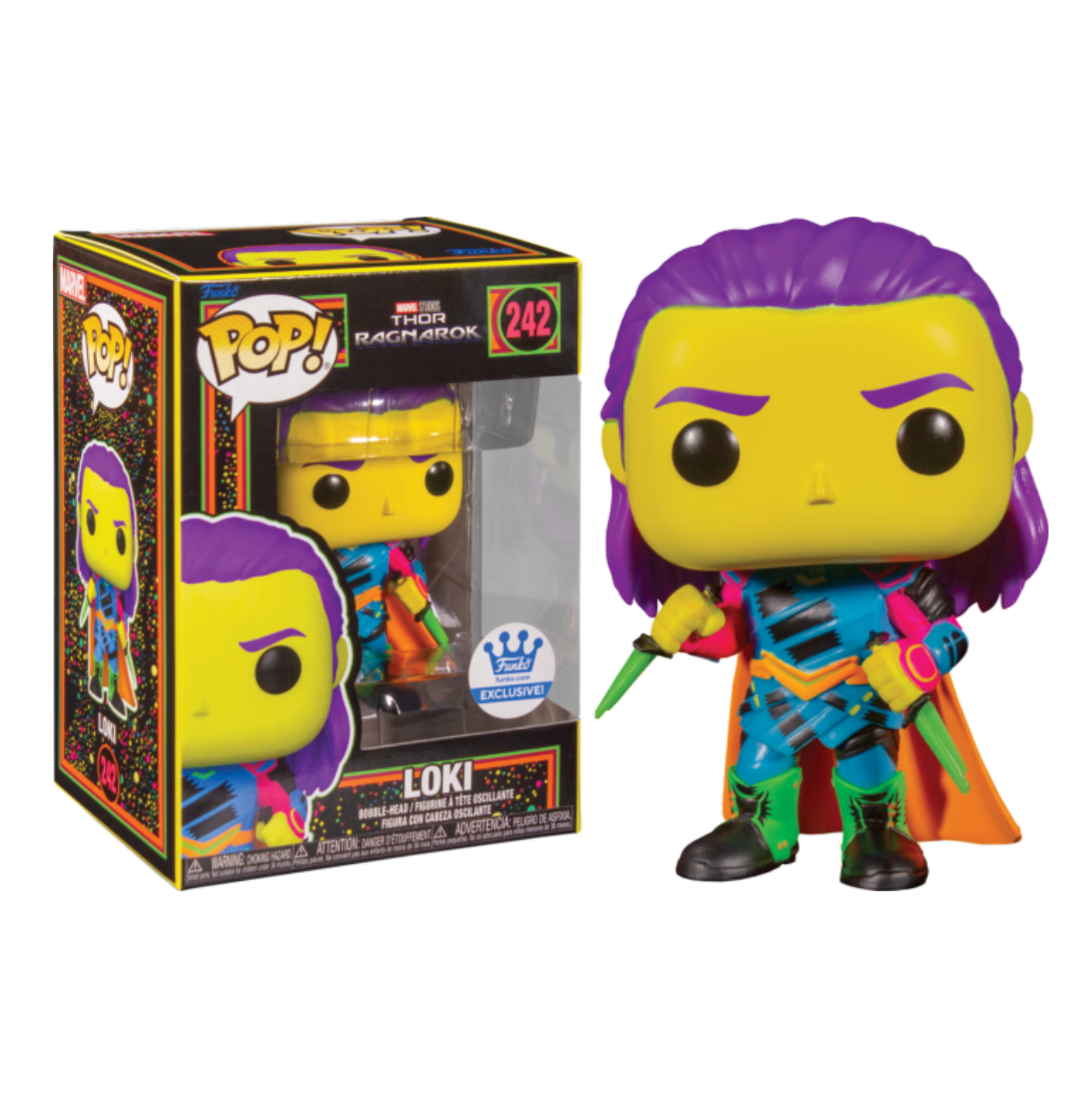 Funko Pop Thor 3 Ragnarok Loki Blacklight Funko Shop Exclusive